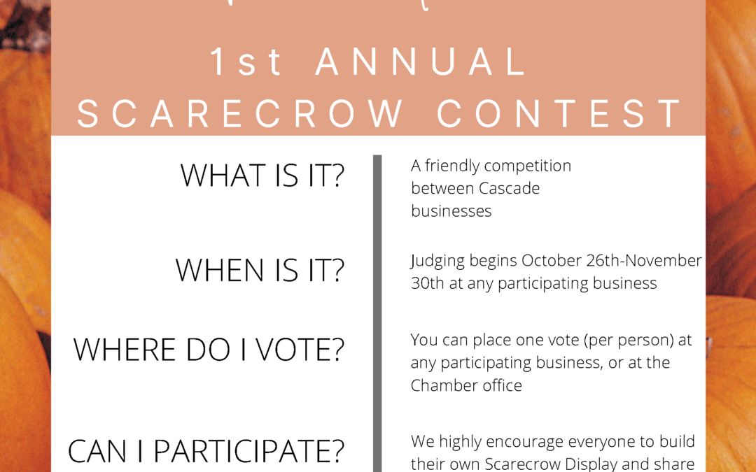 Scarecrow Public Contest Flyer - Cascade Chamber of Commerce