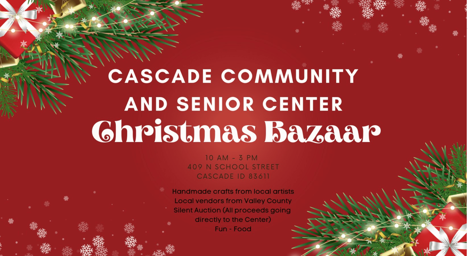 Christmas Bazaar - Cascade Chamber of Commerce